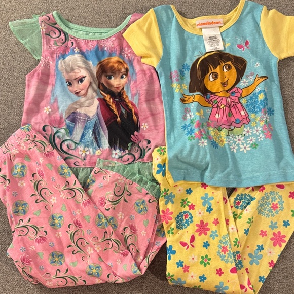 Disney | Pajamas | 55 Frozen And Dora Kids Pajama Sets | Poshmark